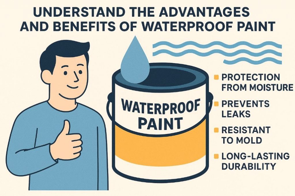 Benefits of Waterproof Paint:Types, Application on Various Materials